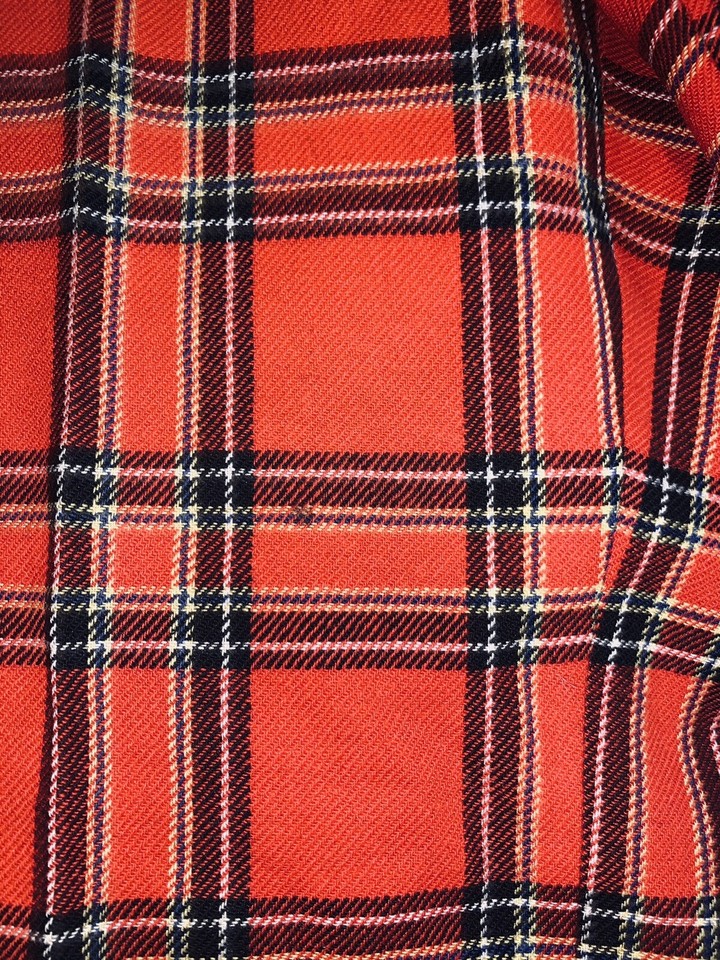 Vtg Young Pendleton Set Skirt Pants Vest Scarf Red Tartan Plaid Wool 9 ...