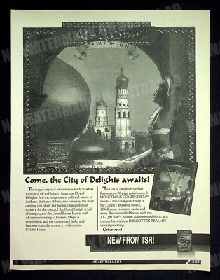AD&D Al-Qadim Forgotten Realms TSR 1993 Trade Print Magazine Ad Poster ...