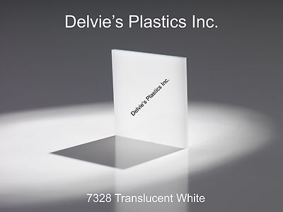 3/16" 7328 Translucent Bright White Cell Cast Acrylic Sheet 12" x 24 ...