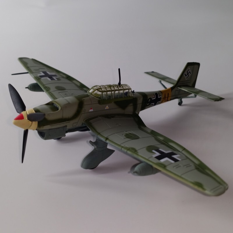 1:100 Scale Alloy Diecast Military Model WW2 Junkers JU 87 Stuka Bomber ...