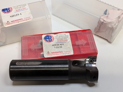 AB Tools 1.25" 2-Flute Shearhog Facemill SH125-1 with Inserts | eBay