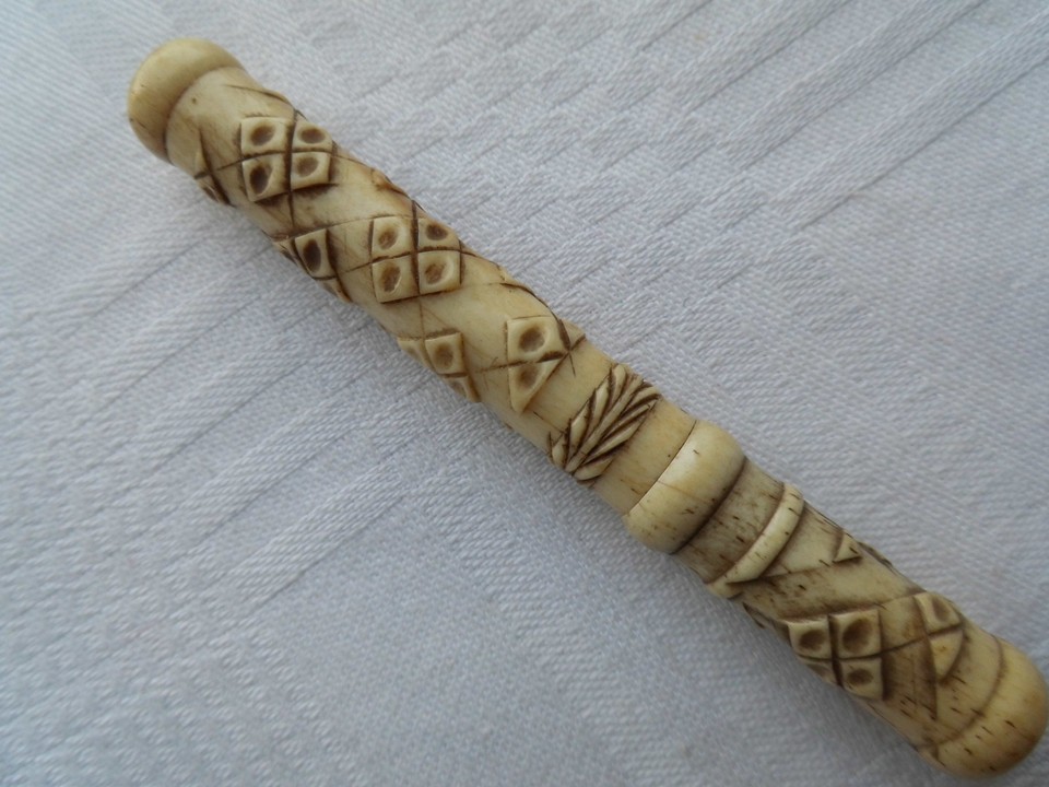 Antique Carved Bone Needle Cases - for parts/spares | eBay UK