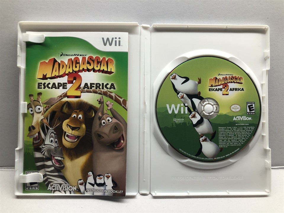Nintendo Wii - Madagascar 2 Escape 2 Africa - Complete w/ Manual - Free ...