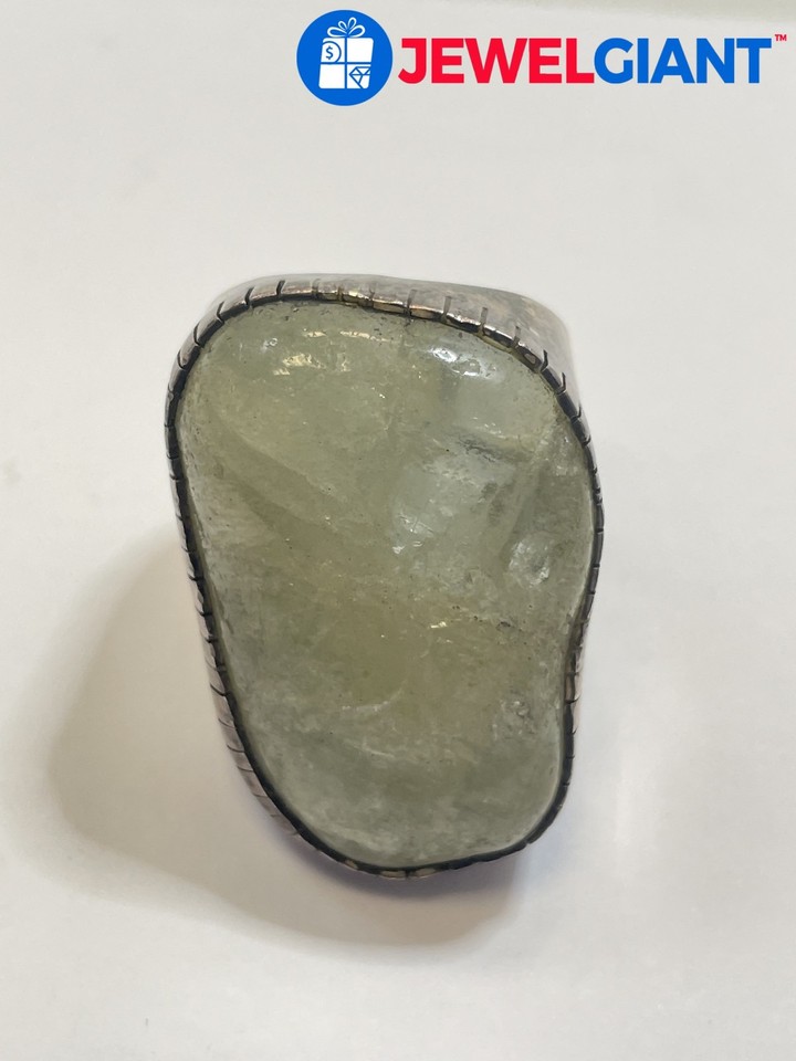 STERLING SILVER REBECCA COLLINS NATURAL GEMSTONE RING SIZE 9.75 28.5G # ...