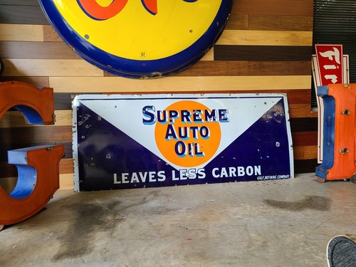 Original Gulf Porcelain Sign - 6 Foot | eBay