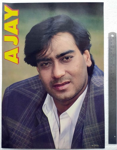 Bollywood Actor Ajay Devgan Old Original Poster India Star 12 x 16.5 ...