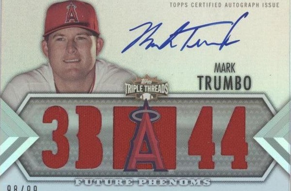 2012 Topps Triple Threads - Future Phenoms Auto Relics #145 Mark Trumbo ...