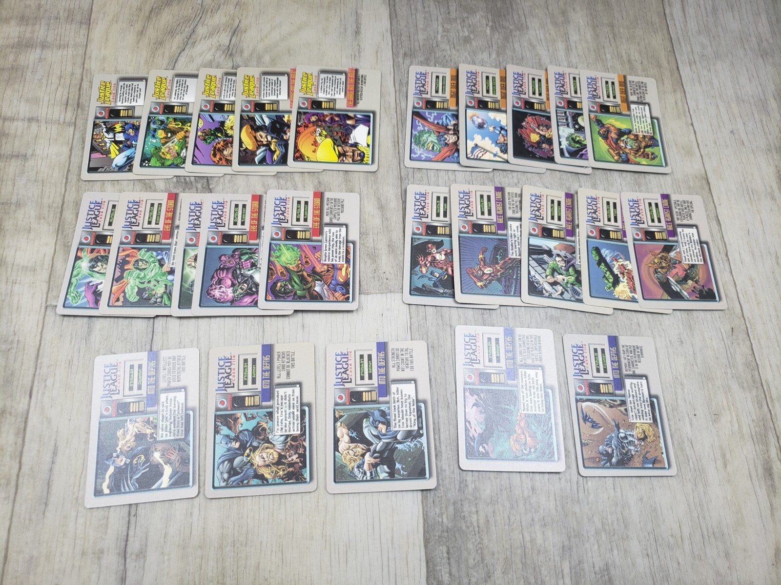 DC & JLA OVERPOWER EVENT CARD SET (25 CARDS) INTO THE DEPTHS, BRAVE AND ...