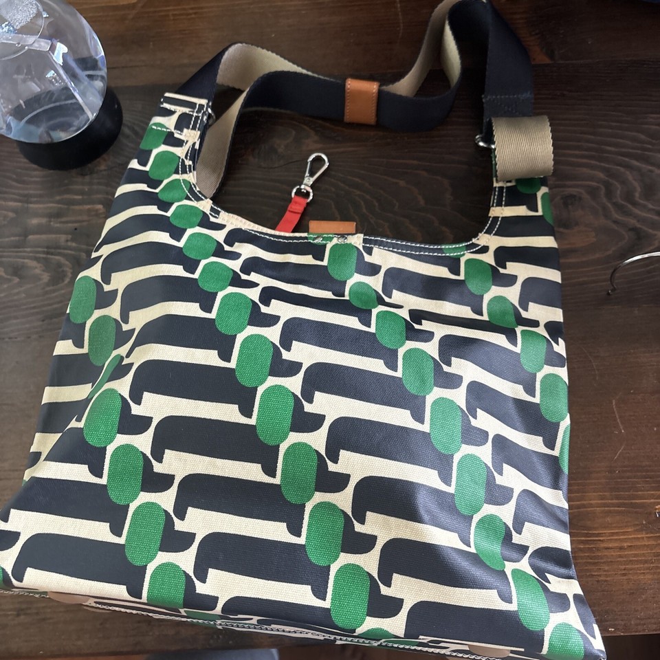 23b Orla Kiely Coated Canvas Sling Crossbody Bag Best In Show Sausage ...