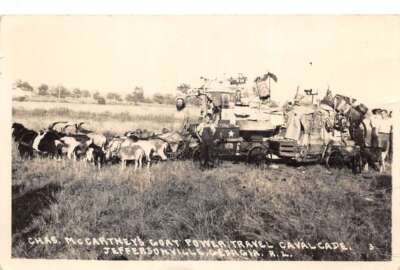 Jeffersonville Georgia McCartney's Goat Powered Travel Real Photo PC ...