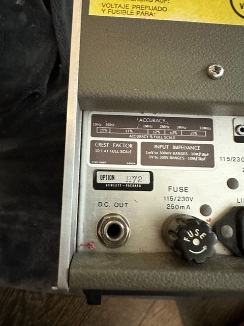 HP 3400A RMS Voltmeter Hewlett Packard 3rd Generation AC for sale ...