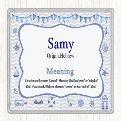 Samy Name Meaning Drinks Mat Coaster Nautical | eBay UK