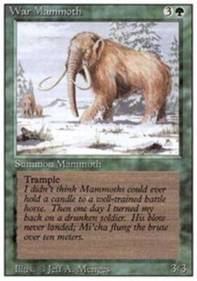 Light Play, English MTG Regular War Mammoth 3rd Edition Magic the ...