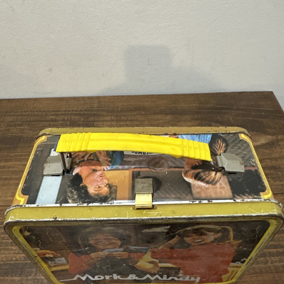 Vintage 1979 Mork and Mindy Lunch pail Metal Lunchbox Rare VTG Robin ...