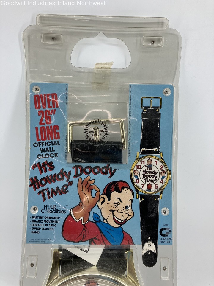 Vintage concepts Plus It's Howdy Doody Time Wristwatch Wall Clock MIP ...