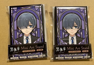 Black Butler Ciel Phantomhive Stained Glass Art Stand Pin Badge 4way ...