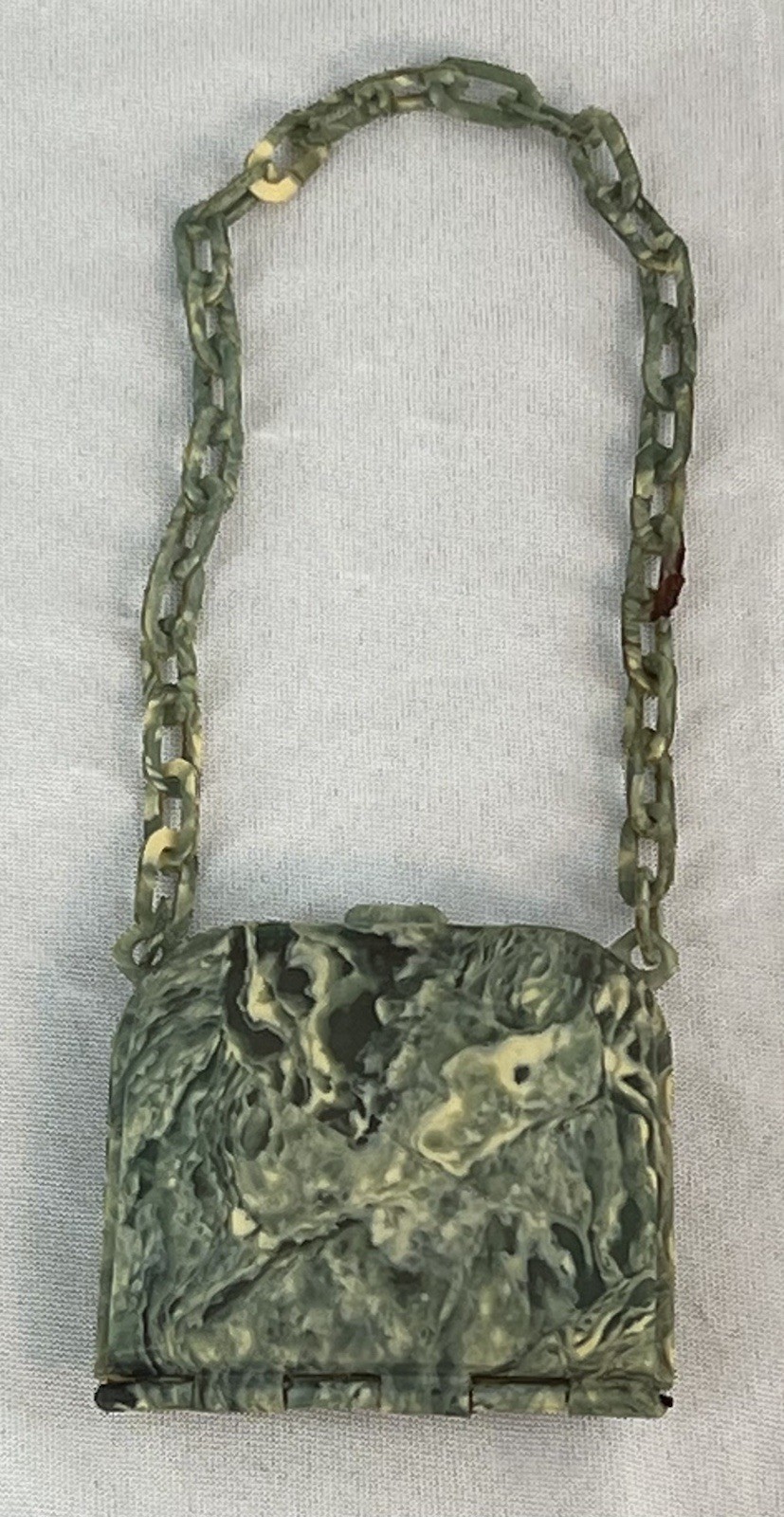 Art Deco 1920s Celluloid Tiny Pill Coin Purse - Gem