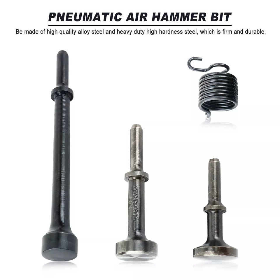 4X Pneumatic Air Hammer Bits Set Smoothing Air Chisel Drill Bit with ...