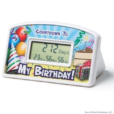 Desktop Office Home Clock " MY BIRTHDAY " Countdown Timer Gift | eBay