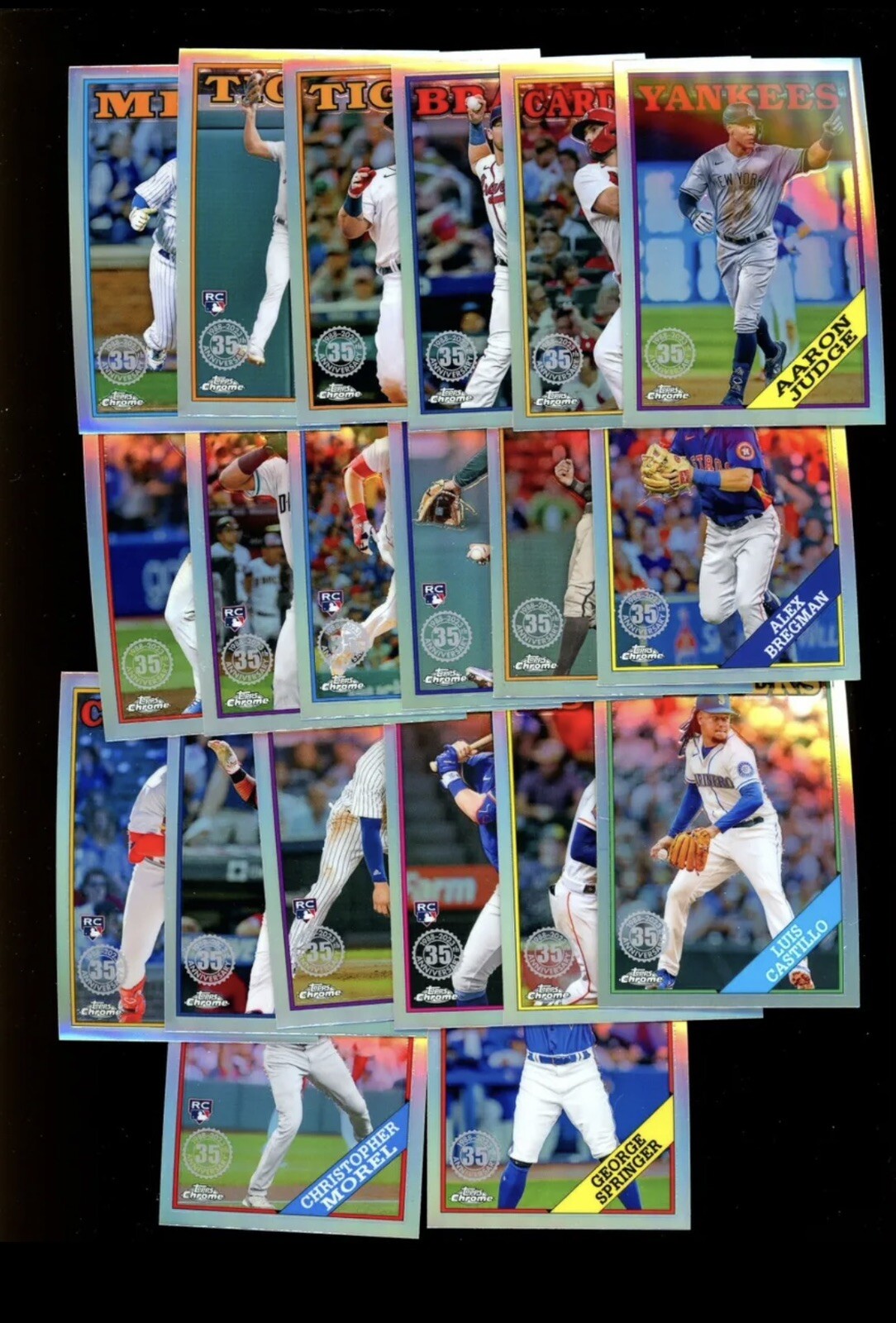 2023 Topps Chrome Complete Base Set #1-220 + 1988 Topps & Titans Insert ...