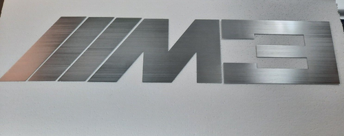 Large BMW Sign, M3 Lettering For Garage, Shop, Home or Office, Brushed ...