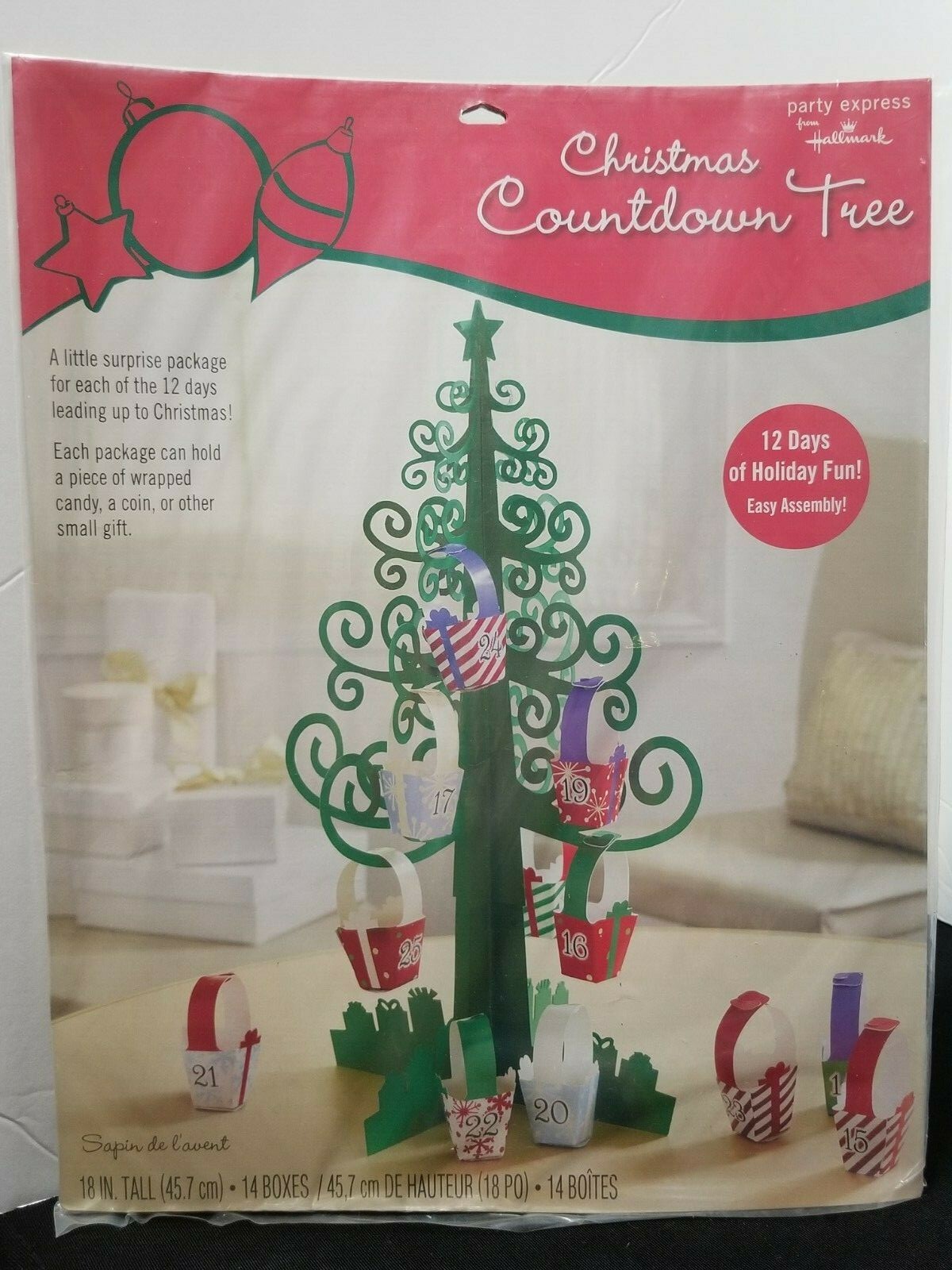 Hallmark Christmas Countdown Tree 12 Days of Christmas Advent Calendar ...