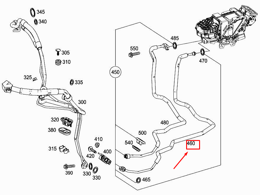 MERCEDES-BENZ S W222 A/C Refrigerant Line A2228303402 NEW GENUINE | eBay