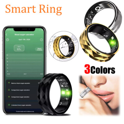 Smart Ring Health Waterproof IP68 Finger Ring Monitor Heart Rate ...
