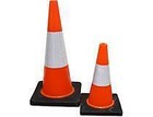 GLOBAL SPILL Traffic Cone Orange 700mm w/ Reflective Tape and Black ...