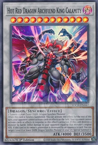 Yugioh - Hot Red Dragon Archfiend King Calamity - 1st Super Rare NM ...