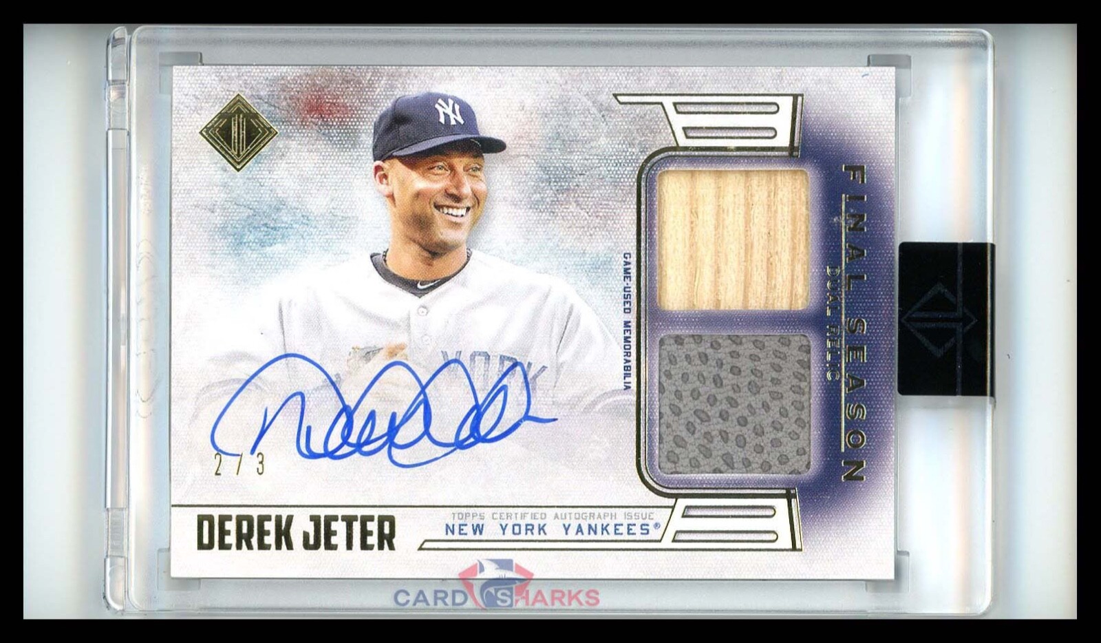 2020 Transcendent Captain's Collection Final Dual Relic 2/3 Derek Jeter ...