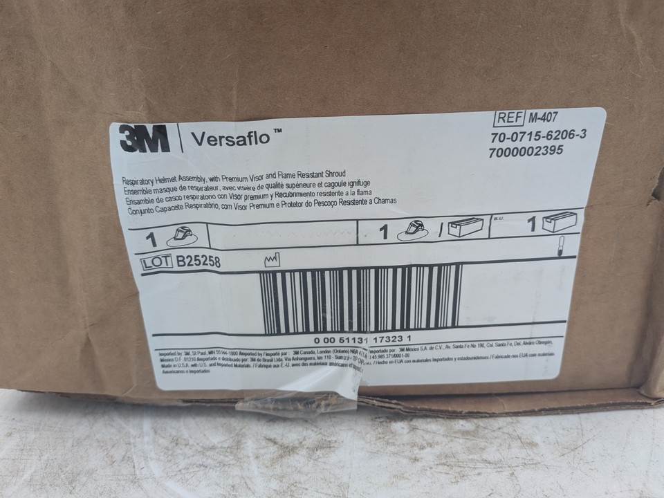 Versaflo M-407 Respiratory Helmet, with Faceshield and Flame-Resistant ...