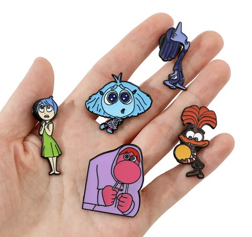 5 PCS Disney Inside Out 2 Cartoon Metal Pins Patches Buttons Brooches ...