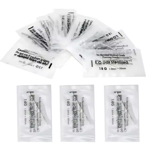 Sterilized Body Piercing Needles 12g- 14g 16 g Choose Your Pack ,100 in ...