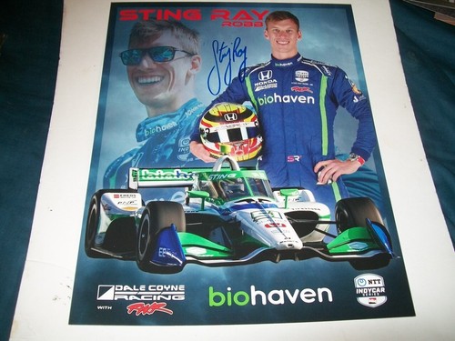 Signed 8.5x11 Promo Post Card 2023 STING RAY ROBB Indy 500 Handout ...