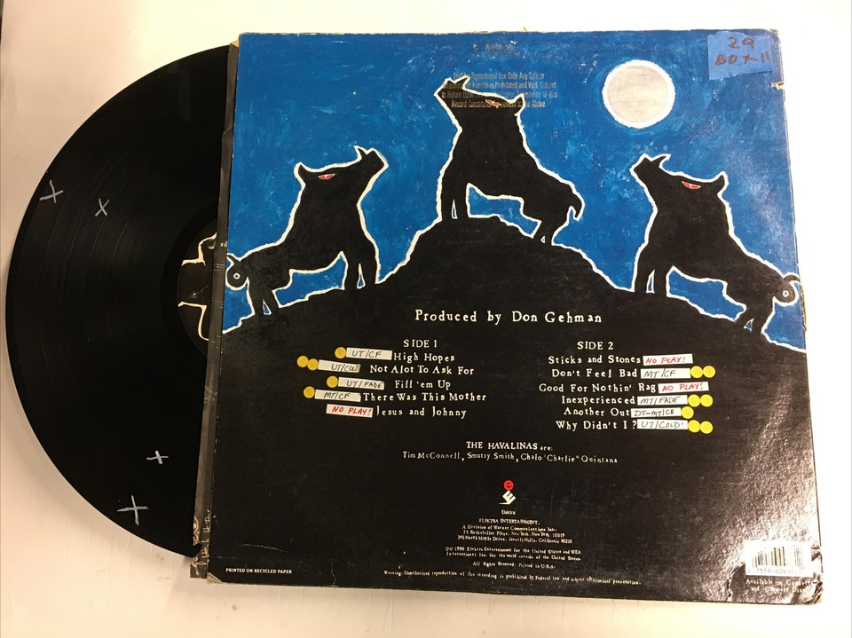The Havalinas . The Havalinas 1990 Produced By Don Gehman 12” Vinyl LP ...