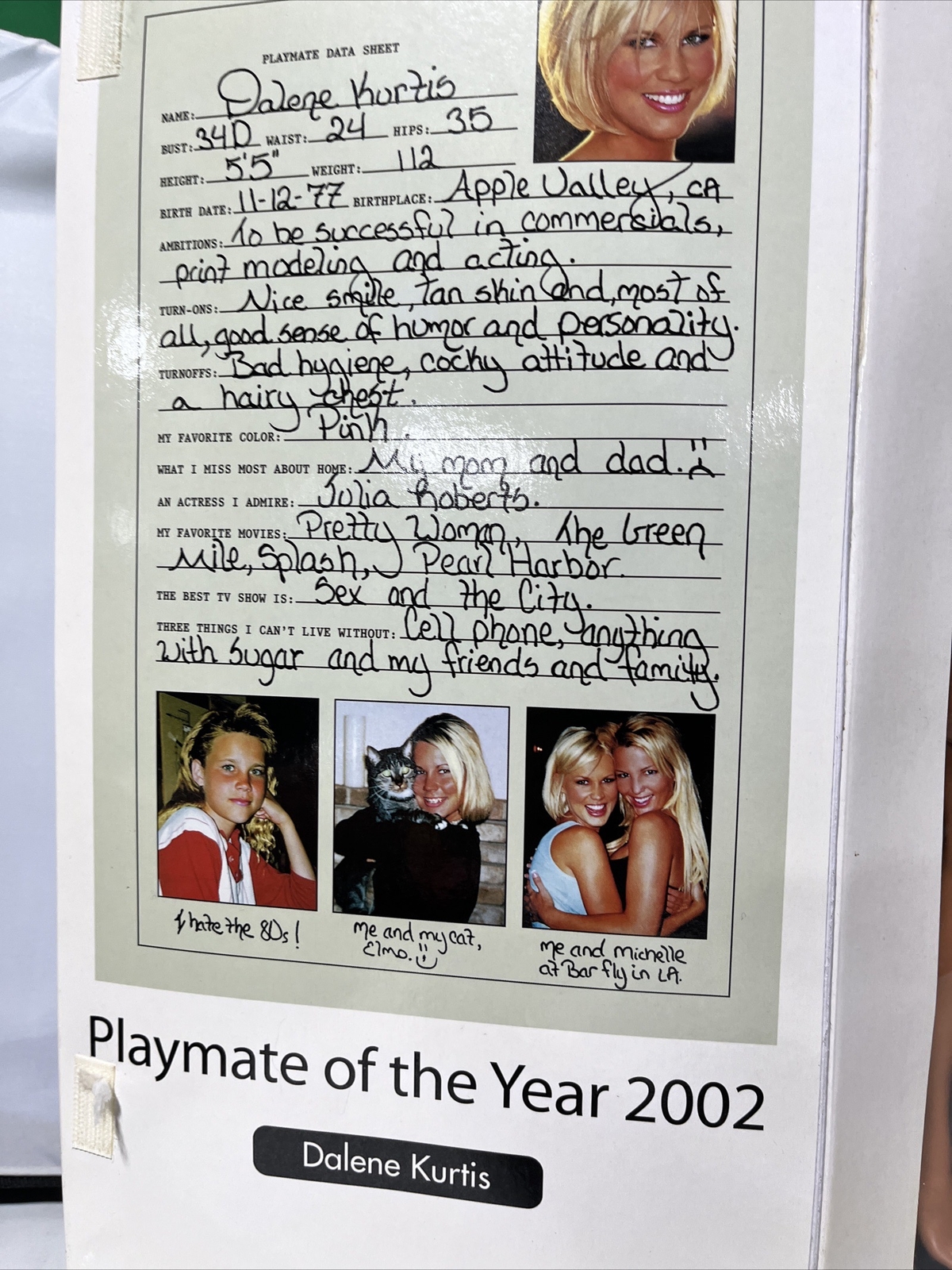 Playboy ~ Playmate Of The Year 2002 ~ Dalene Kurtis ~ DOLL ~ 16” | eBay