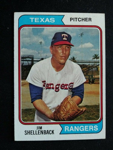 1974 Topps Baseball Card # 657 Jim Shellenback - Texas Rangers | eBay
