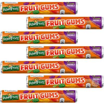 Rowntree FRUIT GUMS & PASTILLE ROLLS Bulk Tube Rowntrees Fruity ...