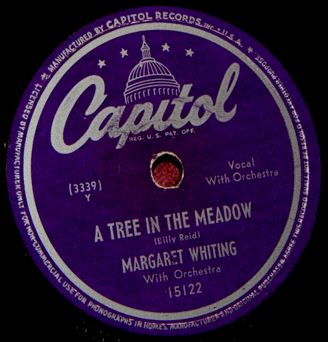 Margaret Whiting A Tree in the Meadow / I'm Sorry 78 PLAY GRADED Fully ...