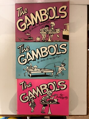 THE GAMBOLS x 3 Dobs & Barry Appleby. Daily Express vintage cartoons ...