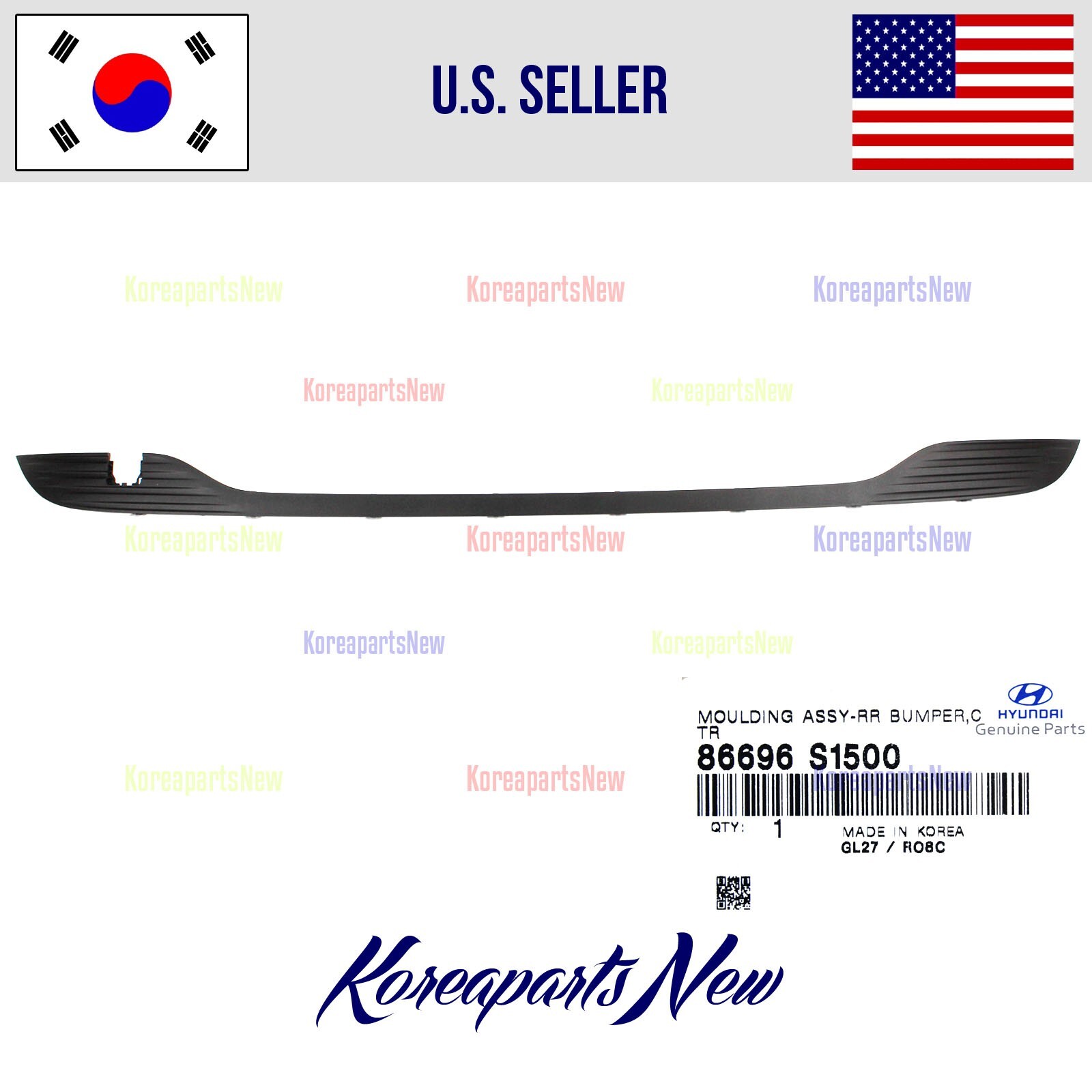 REAR Bumper Lower Molding Trim 86696S1500 ⭐GENUINE⭐ Hyundai Santa Fe ...