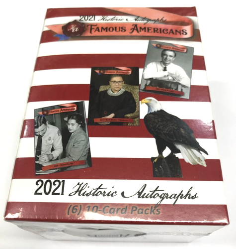 2021 Historic Autographs Famous Americans Trading Card Blaster Box-6 ...