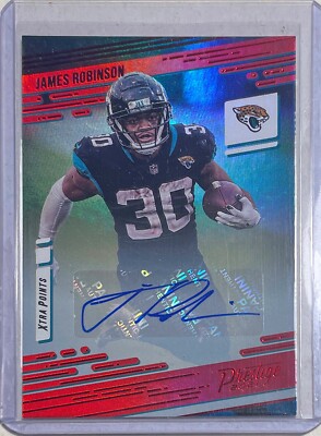 JAMES ROBINSON 2021 PANINI PRESTIGE XTRA POINTS RED AUTO ROOKIE RC #129 ...