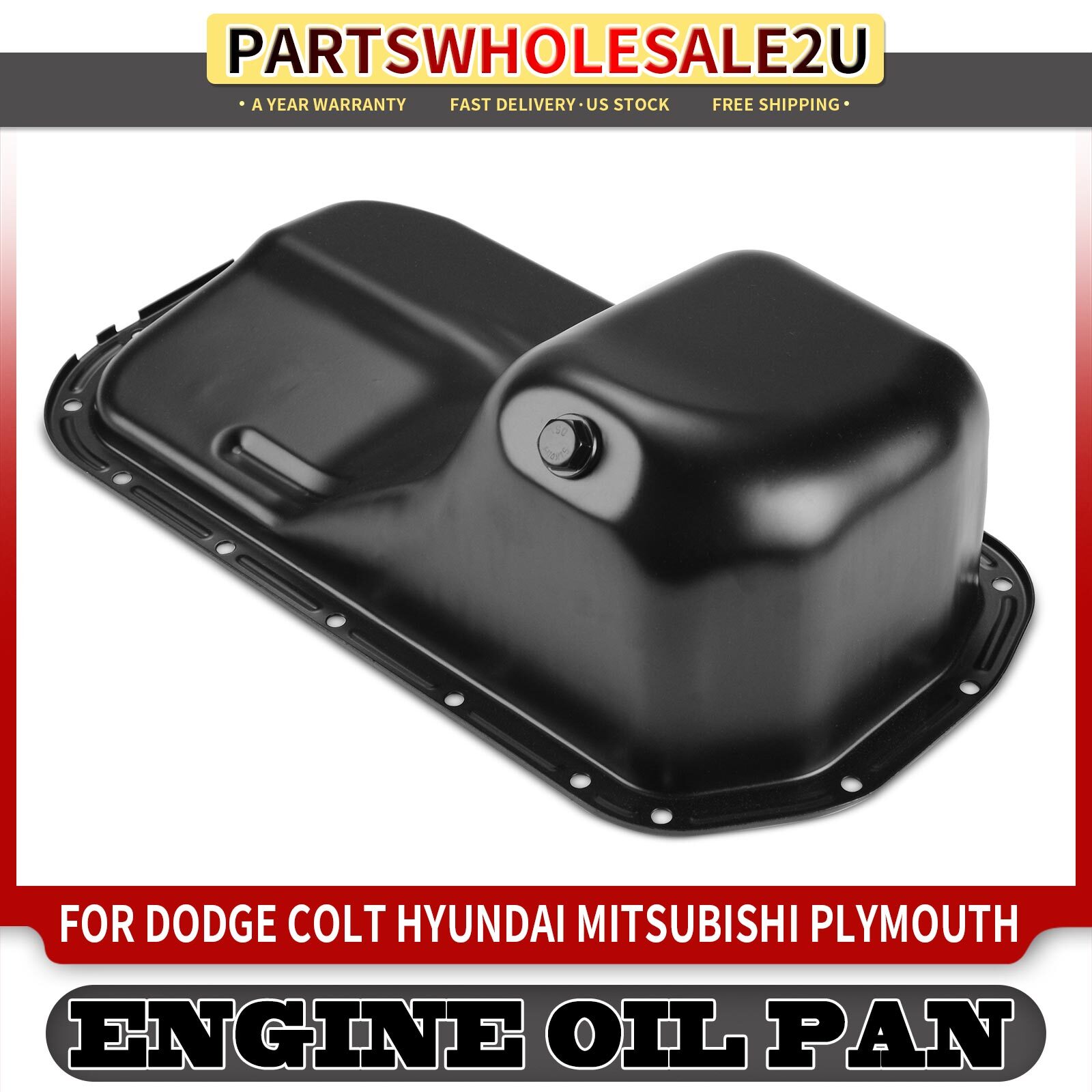 Rear Engine Oil Pan Sump for Dodge Colt Hyundai Excel Mitsubishi Mirage ...