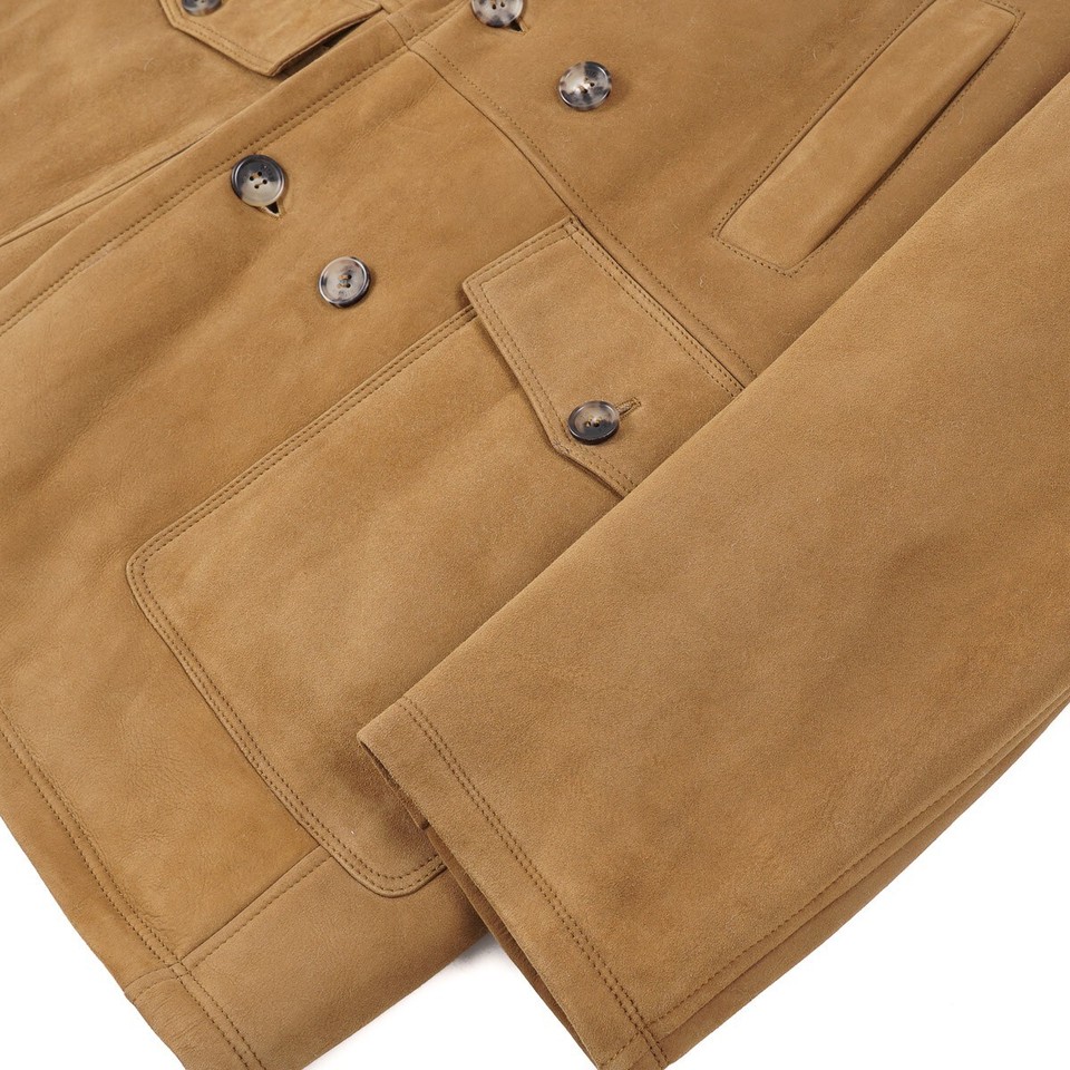 Rifugio Napoli 'Redford' Shearling Suede Leather Rancher Coat XL (Eu 54 ...