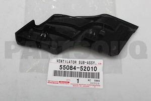 5508452010 Genuine Toyota VENTILATOR SUB-ASSY, COWL SIDE, LH 55084 ...