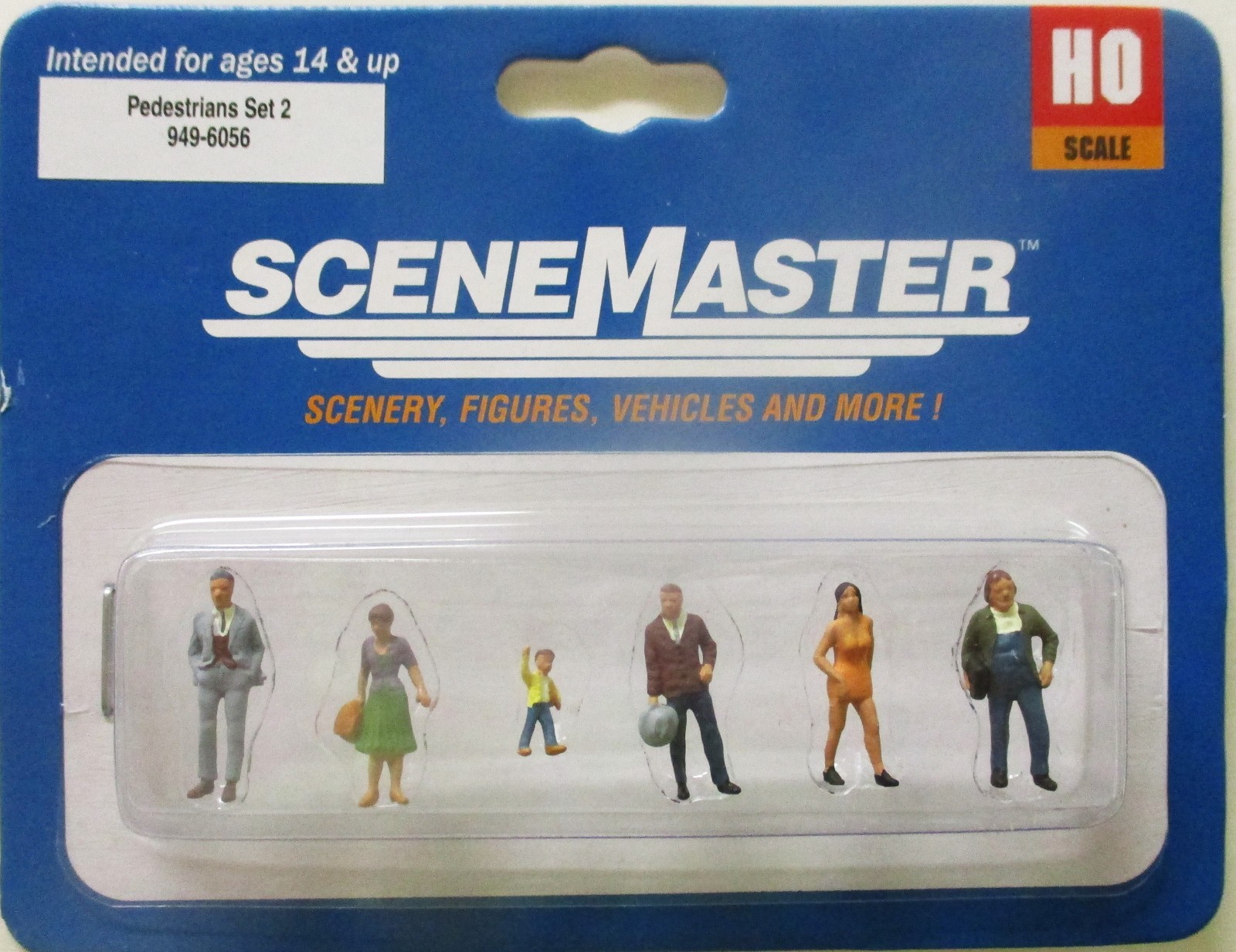 HO Scale Walthers SceneMaster 949-6056 Pedestrians Set #2 Figure Set (6 ...