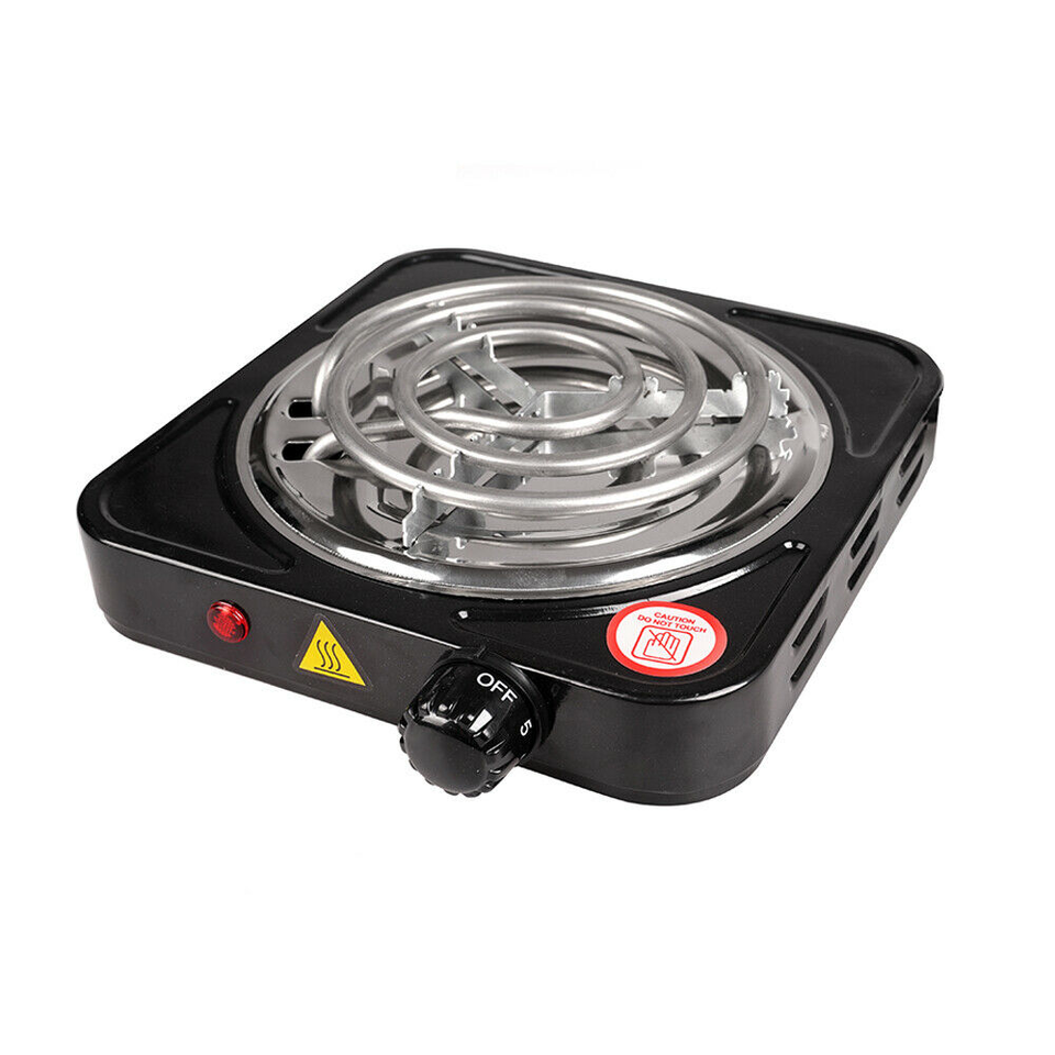 1000W Portable Single Electric Burner Hot Plate Camping Stove Stainless ...