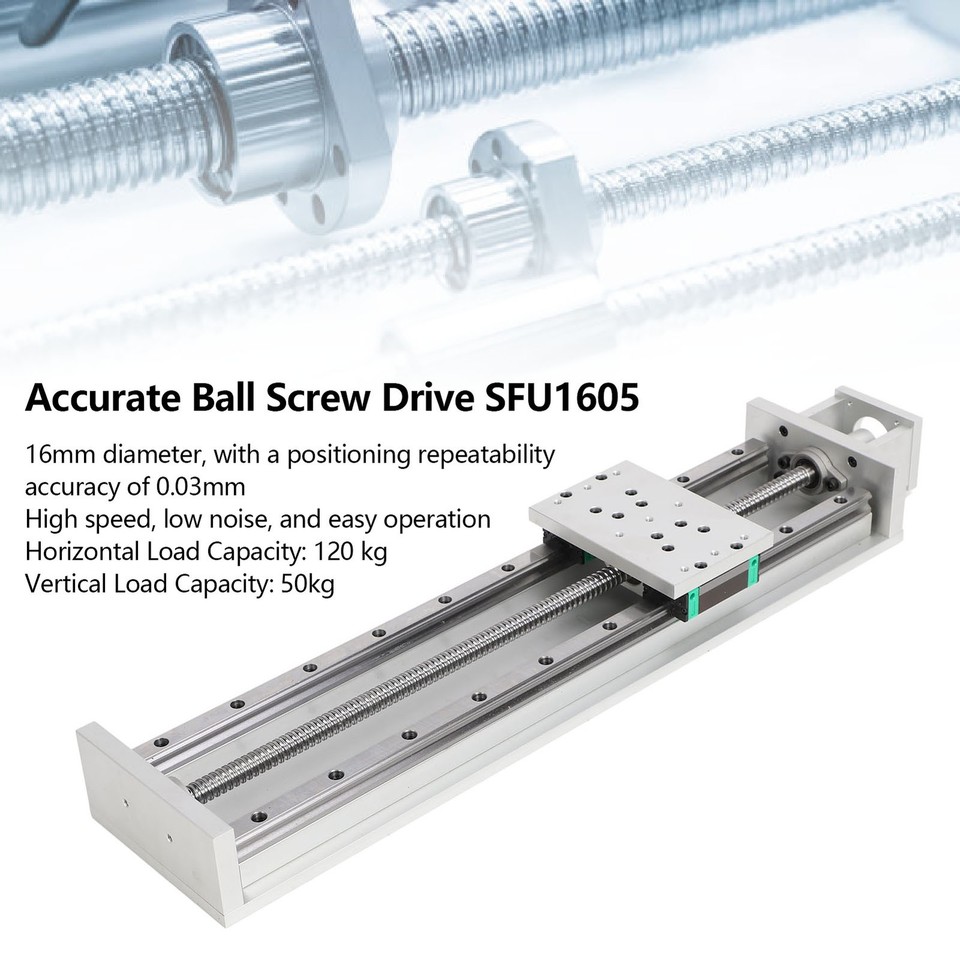 Linear Slide Table 500mm Stroke SFU1605 Ball Screw CNC Linear Rail ...